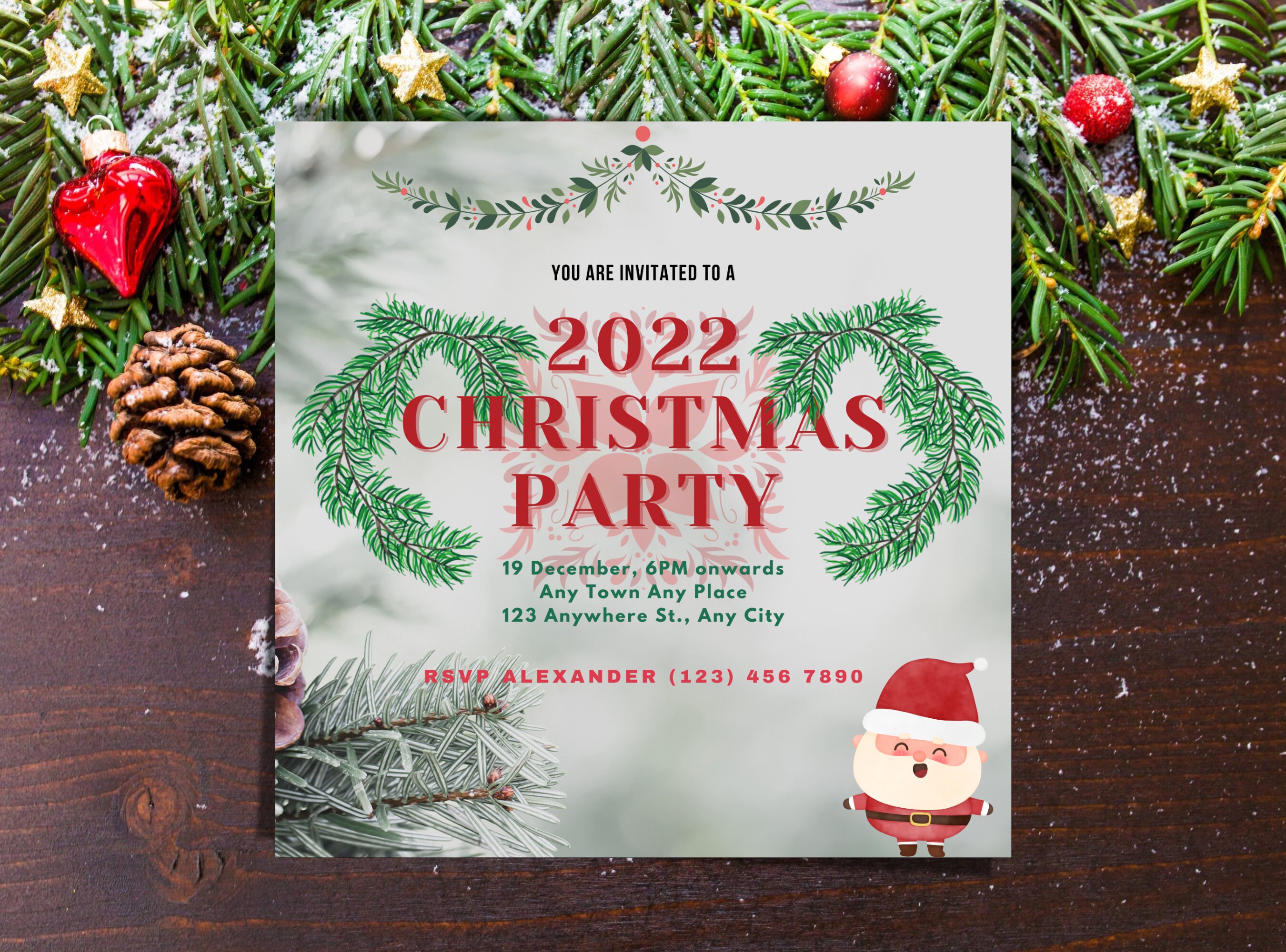 Minimalist Christmas Party Invitation Christmas Office Party - Etsy