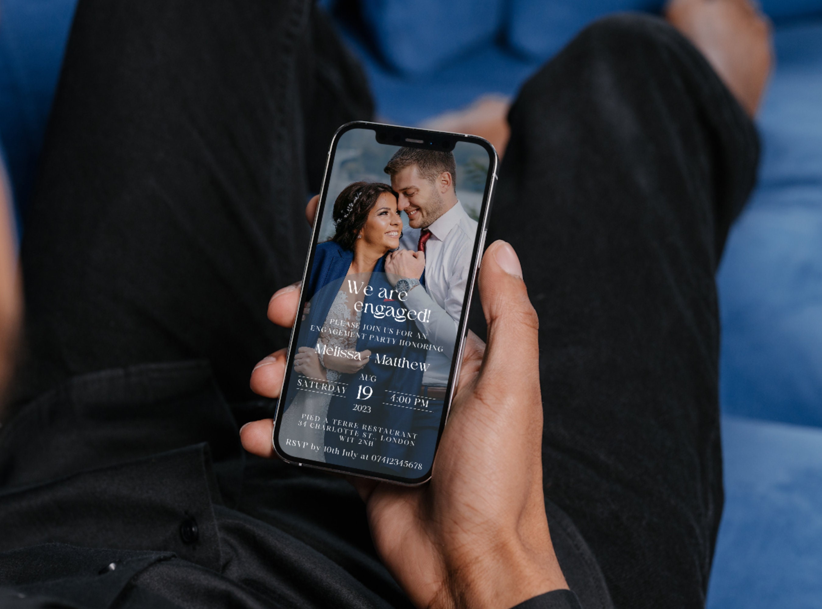 Animated Engagement Party Invitation Digital Engagement Announcement ...