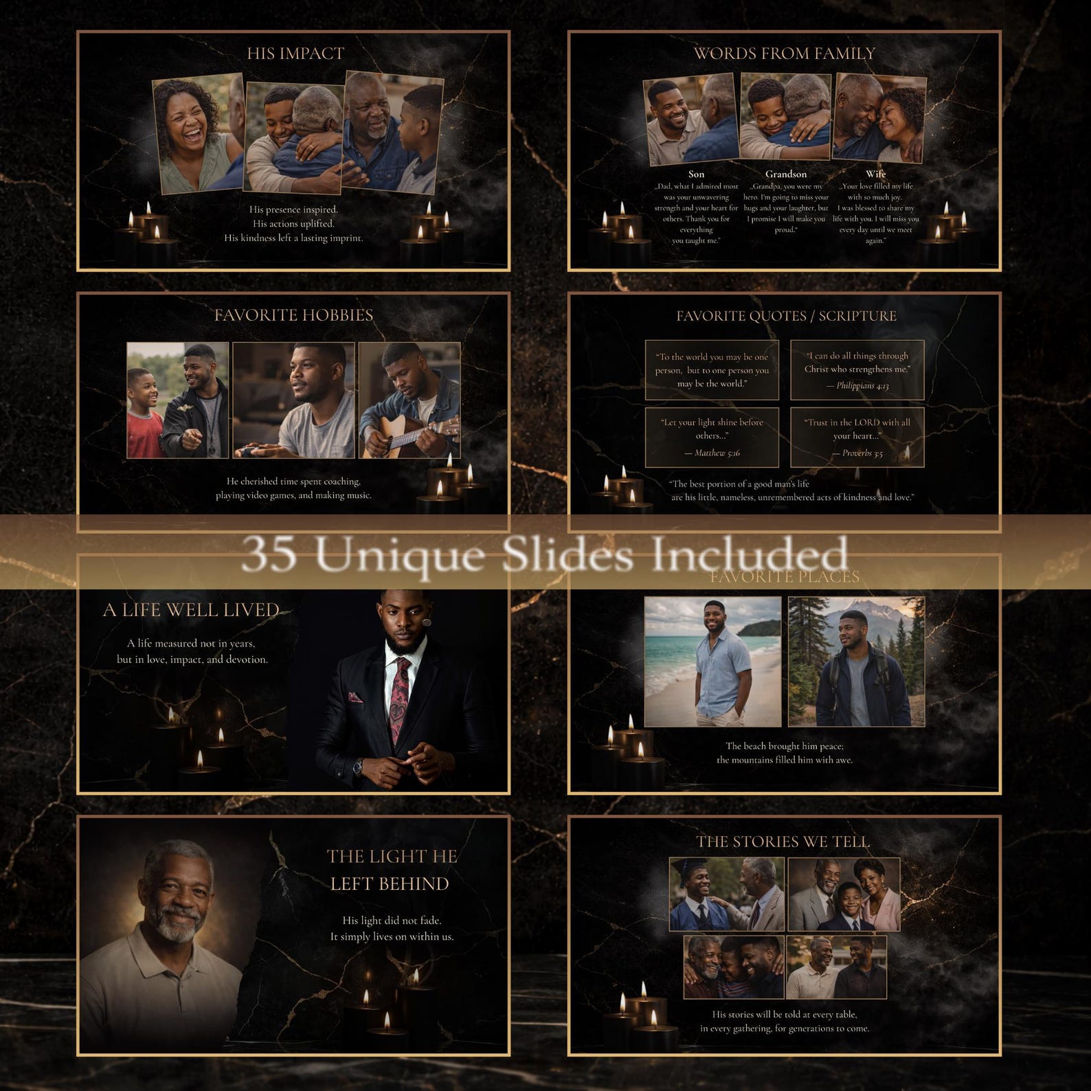 Funeral Slideshow Template Canva, Celebration of Life Memorial Video ...