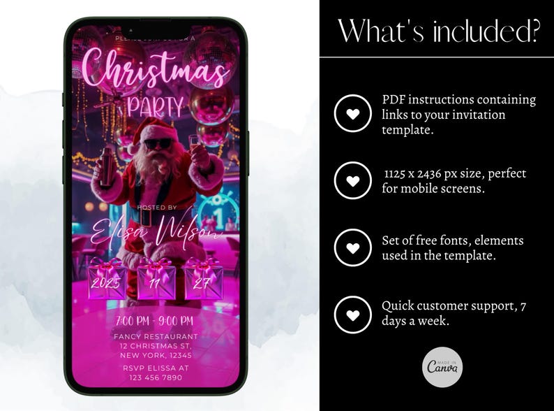 Funny Christmas Party Invite | Animated Holiday Invitation | Editable ...