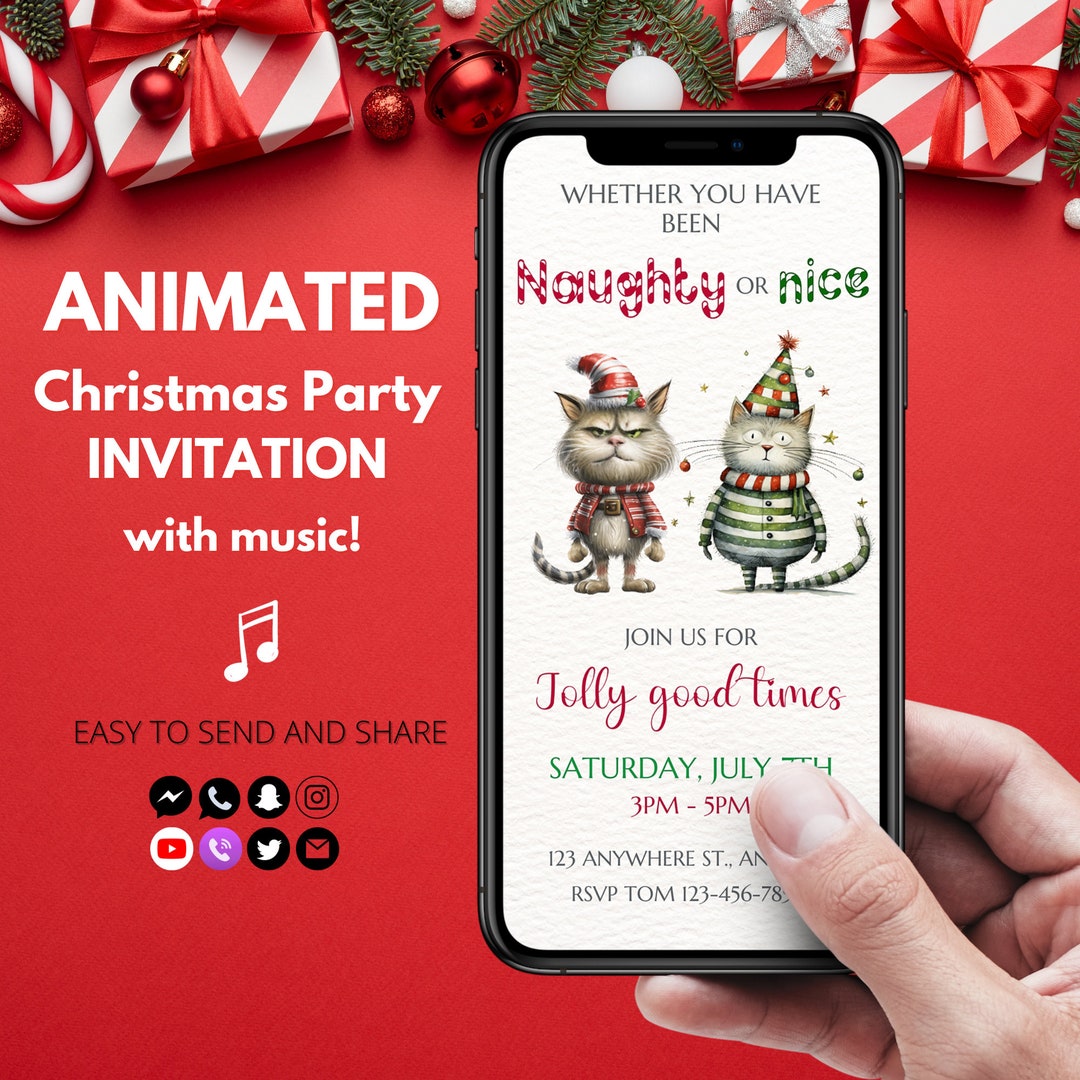 Funny Christmas Party Invitation Christmas Dinner Holiday Party ...