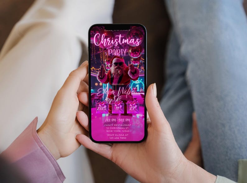 Funny Christmas Party Invite | Animated Holiday Invitation | Editable ...