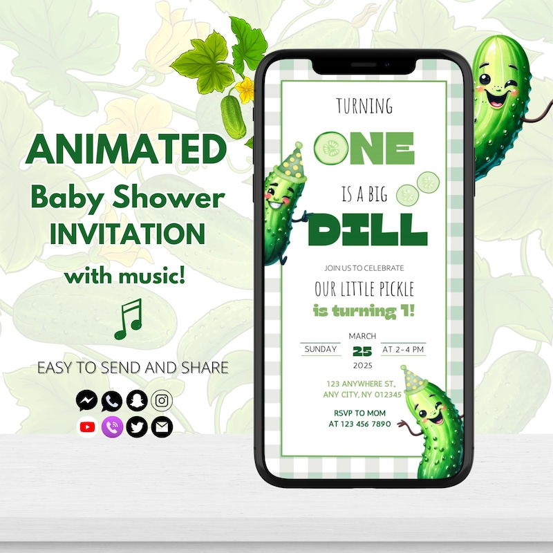 1st Birthday Pickle Theme - Etsy UK