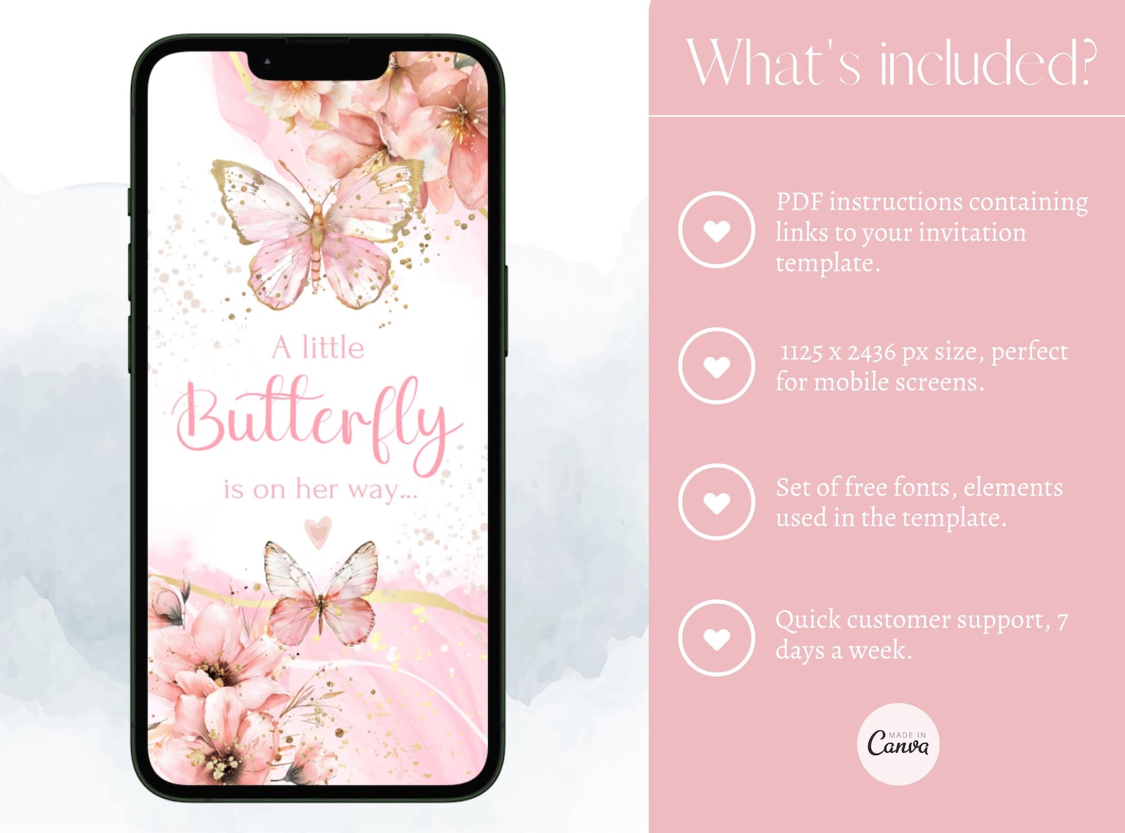 Animated Butterfly Baby Shower Invitation | Butterflies Video Invite ...