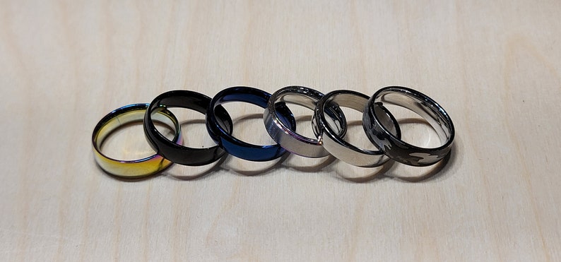 Personalize Laser Engraved Rings - Etsy