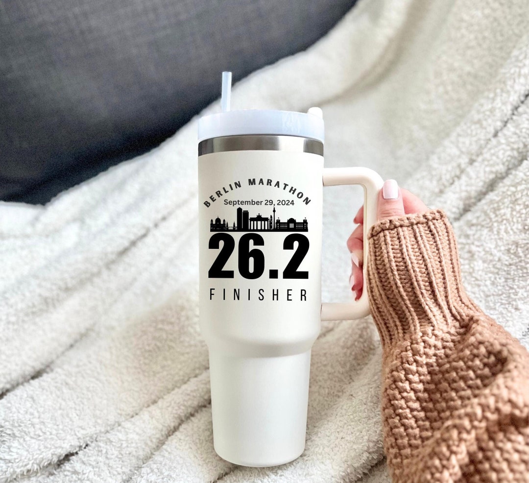 Custom Marathon Travel Mug, Custom 40oz Tumbler for Marathon Finisher ...
