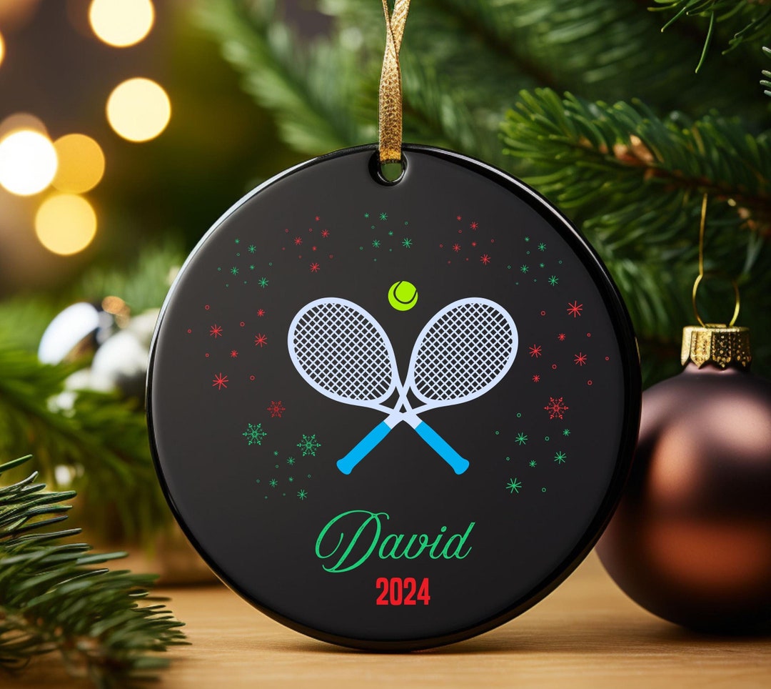 Personalized Tennis Ornament, Tennis Christmas Ornament for Her or Him ...