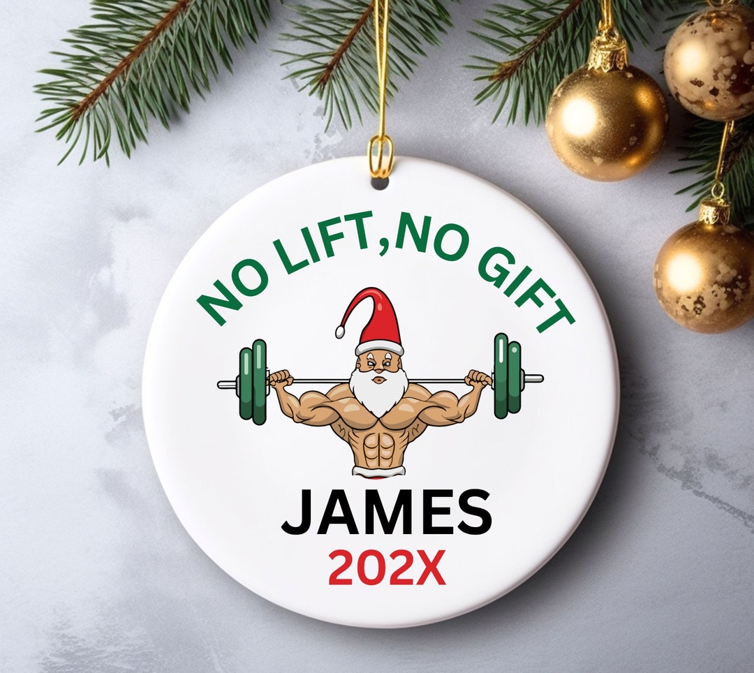 Personalized Gym Ornament, Custom Fitness Gift, Workout Gifts, Ornament ...