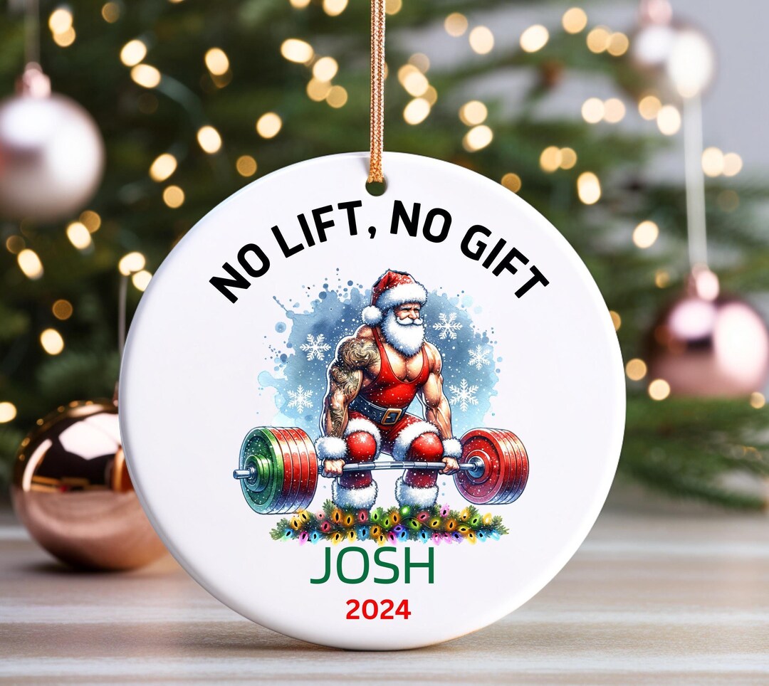Custom Lifting Christmas Ornament, Weightlifting Ornament, Gift for ...