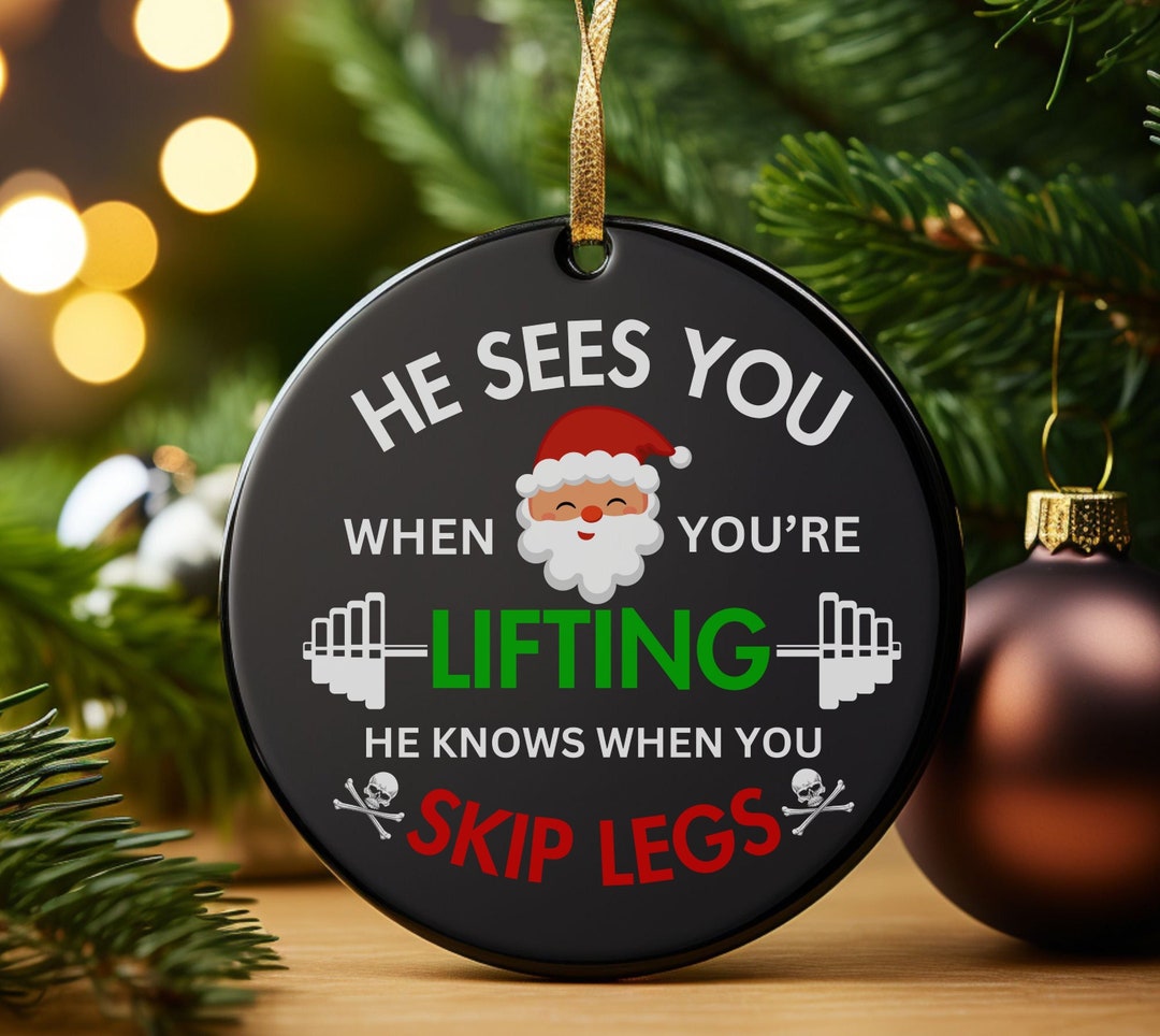 Gym Ornament, Fitness Gifts, Weightlifting Ornament, Gift for Personal ...