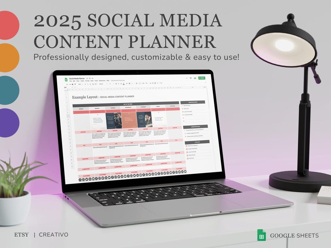 Ultimate Social Media Content Planner | Spreadsheet | Content Calendar ...