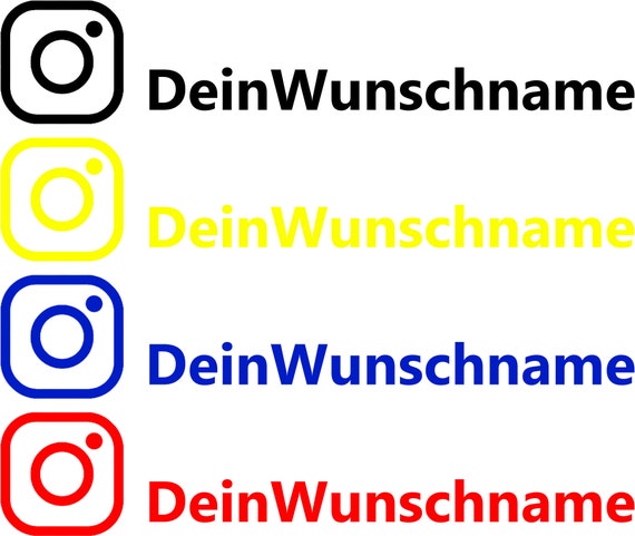 Sticker Instagram Logo With Your Own Name/text FREE - Etsy
