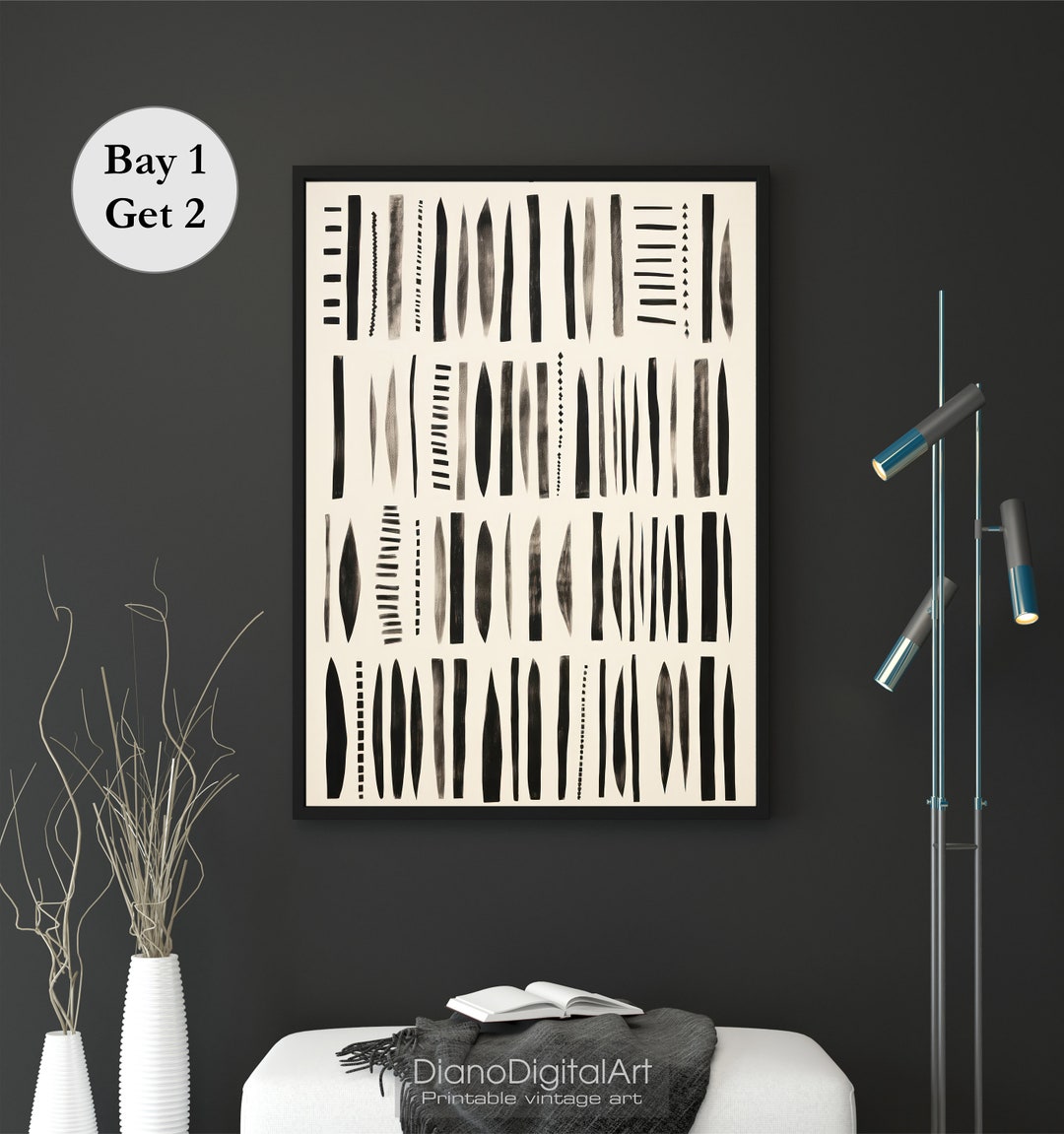 Black and White Abstract Printable Art, Digital Download Contemporary ...