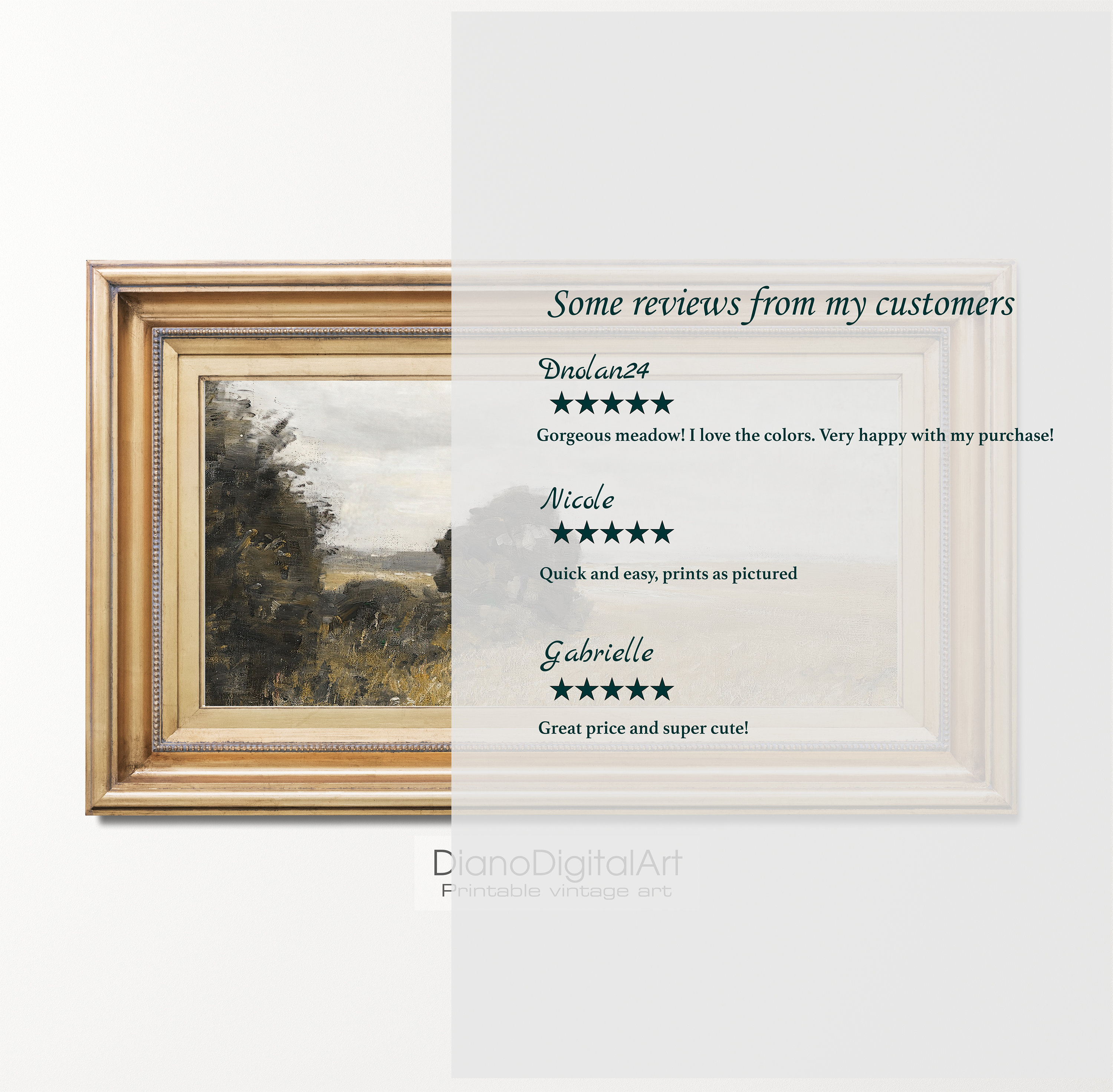 Printable Large Vintage Country Wheat Field Print, Summer Landscape Hay ...