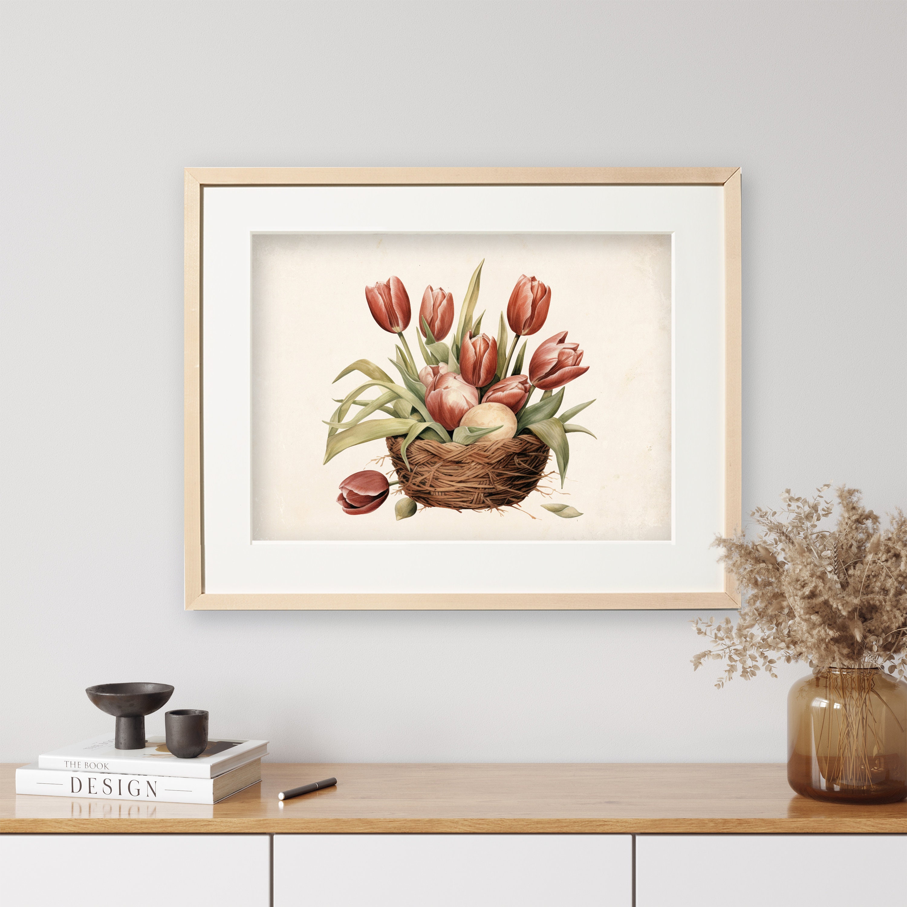 Set of 7 Vintage Easter Prints, Printable Spring Gallery Wall Set ...
