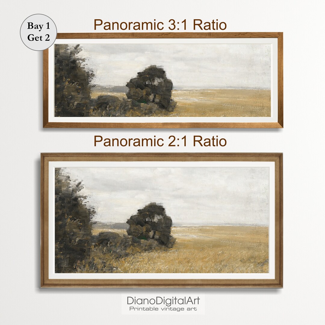 Printable Large Vintage Country Wheat Field Print, Summer Landscape Hay ...