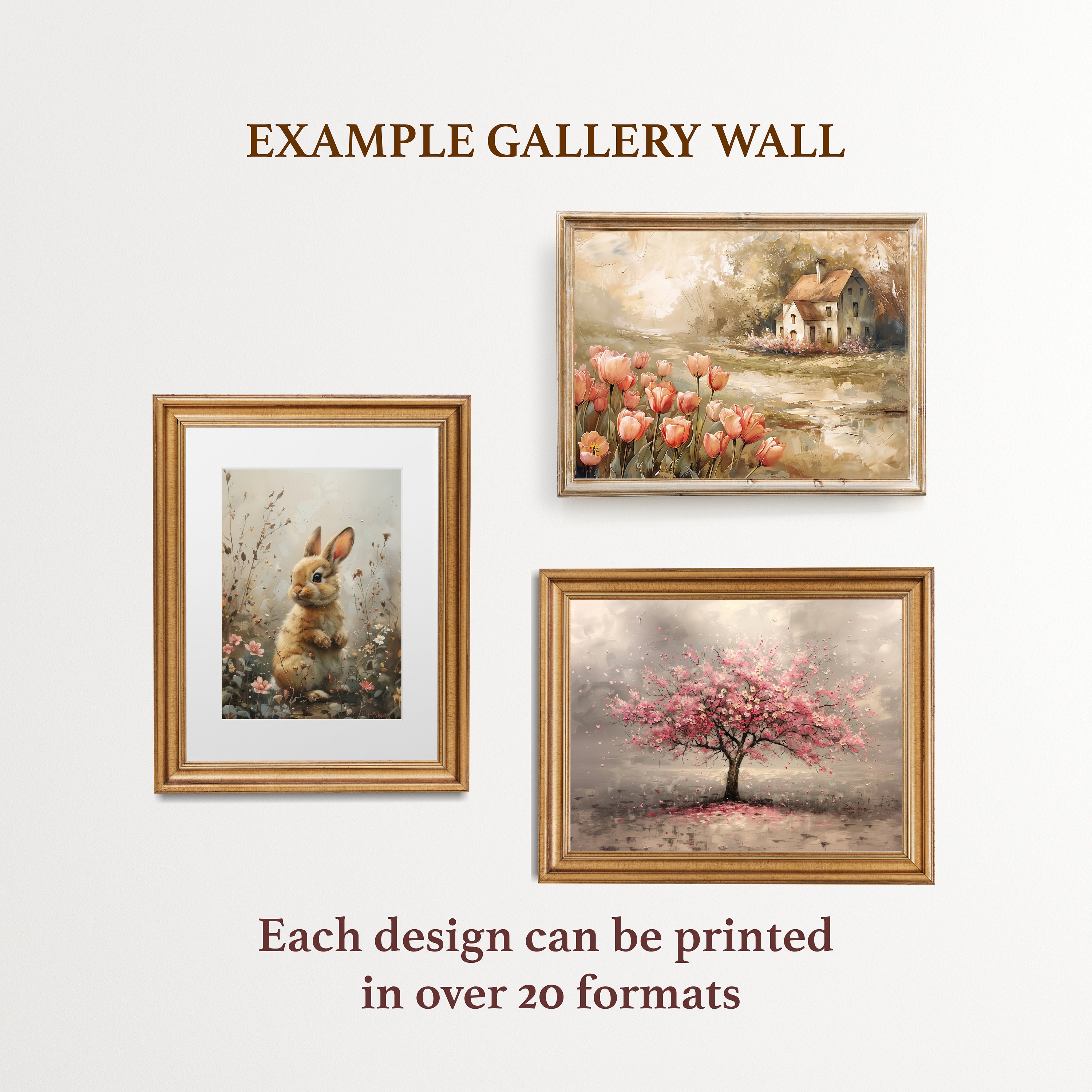 Easter Bunny Printable Nursery Decor, Printable Wall Art Bundle of 12 ...