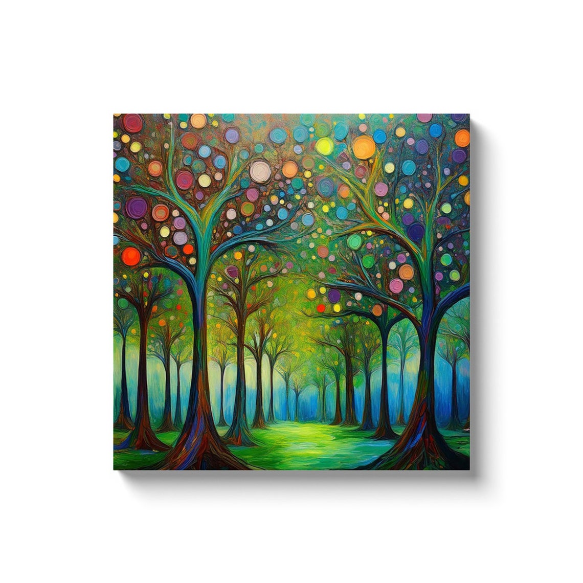 Canvas Wraps, Trees, Trees in the Forest, Green, Nature, Outside ...