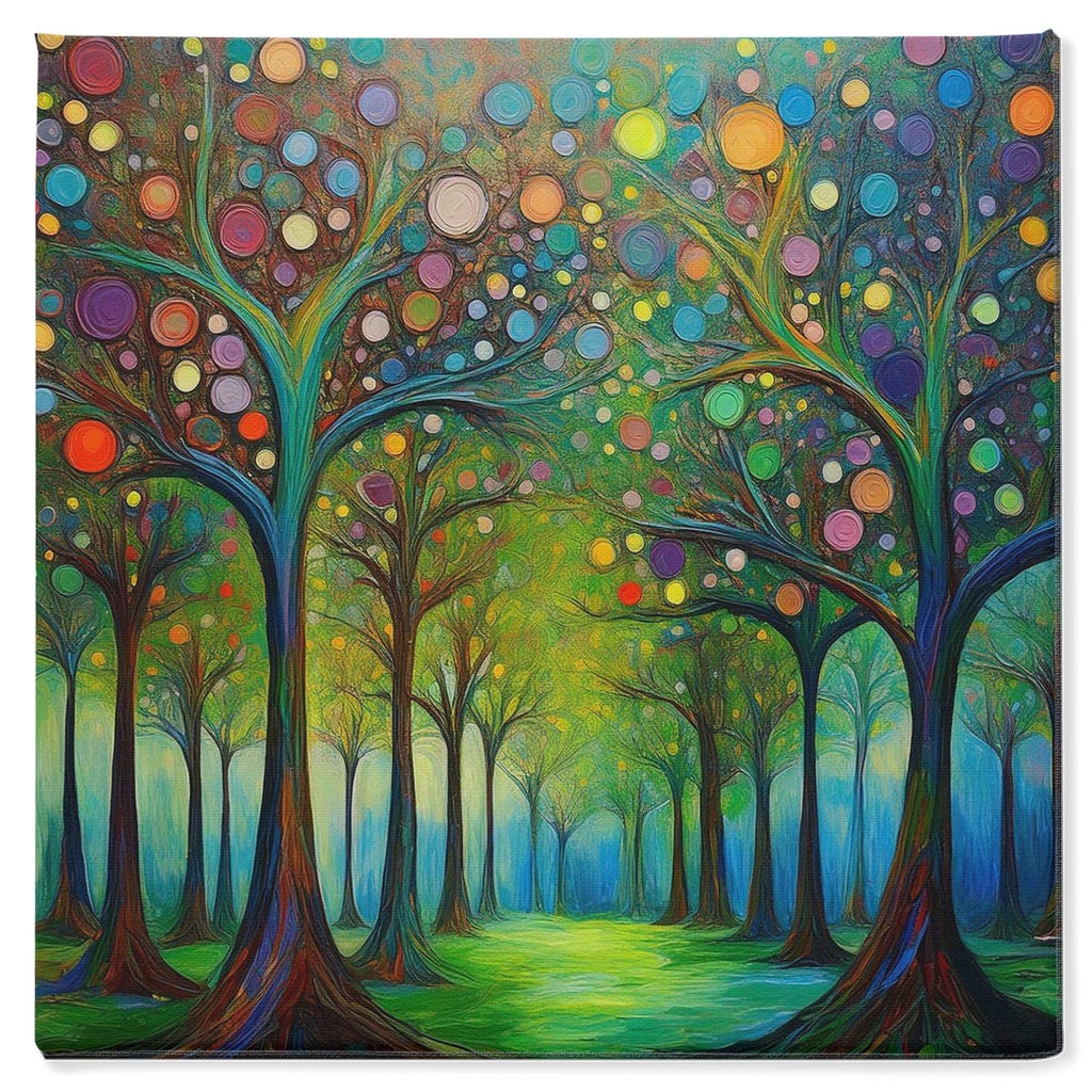 Canvas Wraps, Trees, Trees in the Forest, Green, Nature, Outside ...