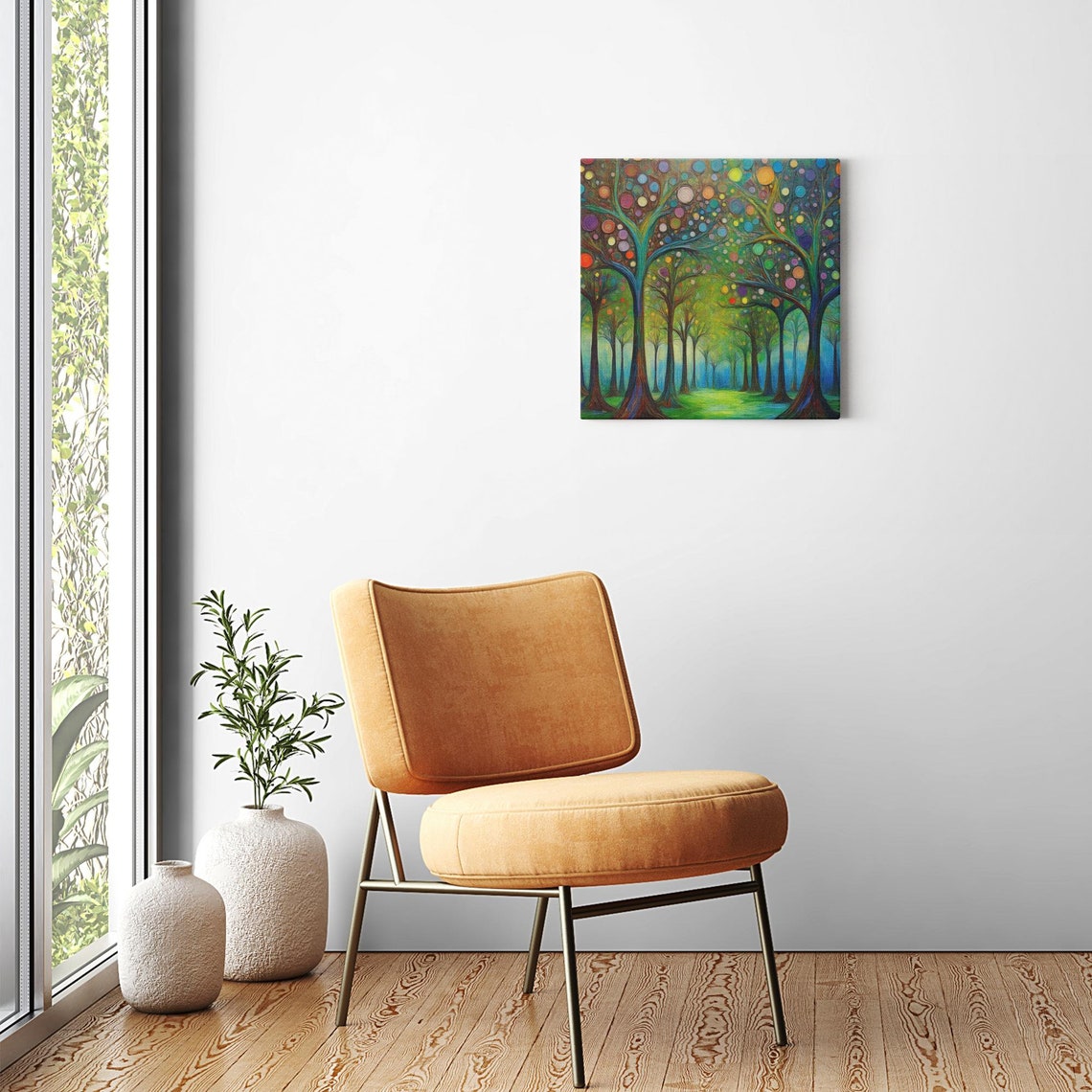 Canvas Wraps, Trees, Trees in the Forest, Green, Nature, Outside ...