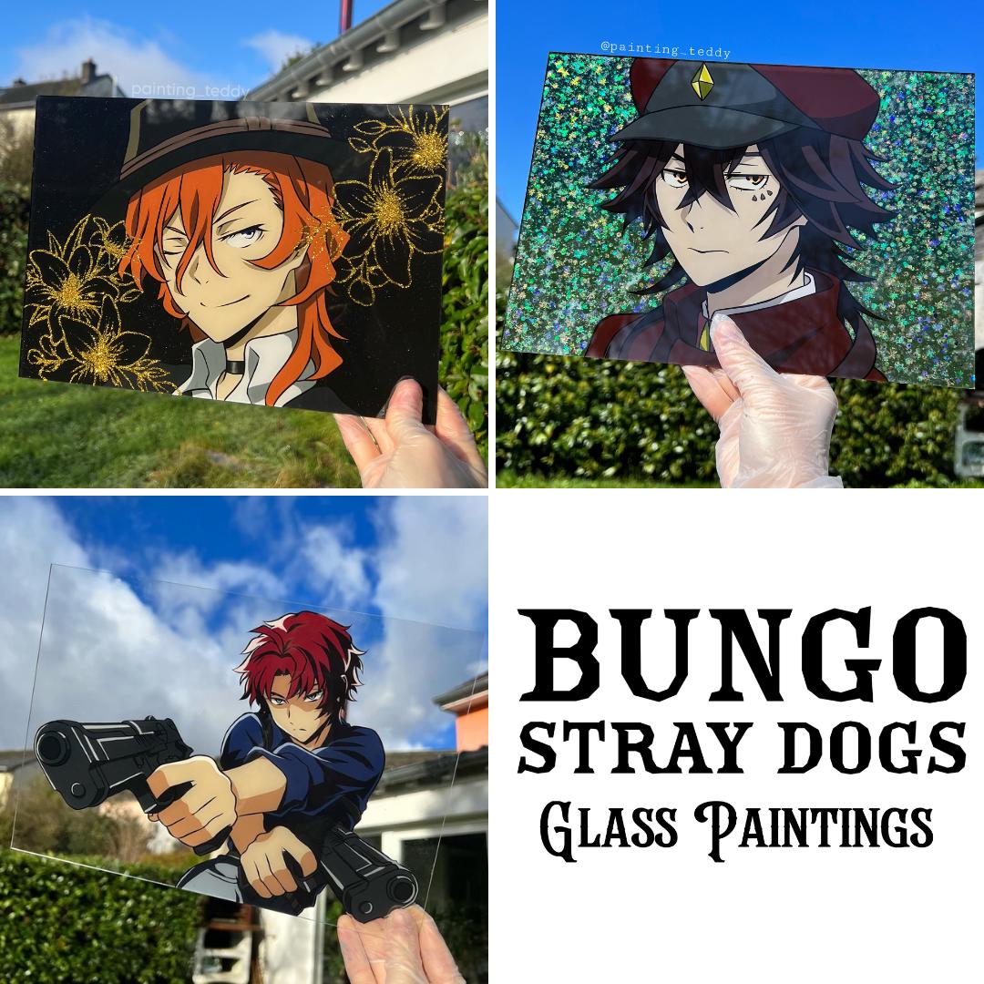 Bungo Stray Dogs Chuuya Nakahara, Tetcho Suehiro, Sakunosuke Oda Glass ...