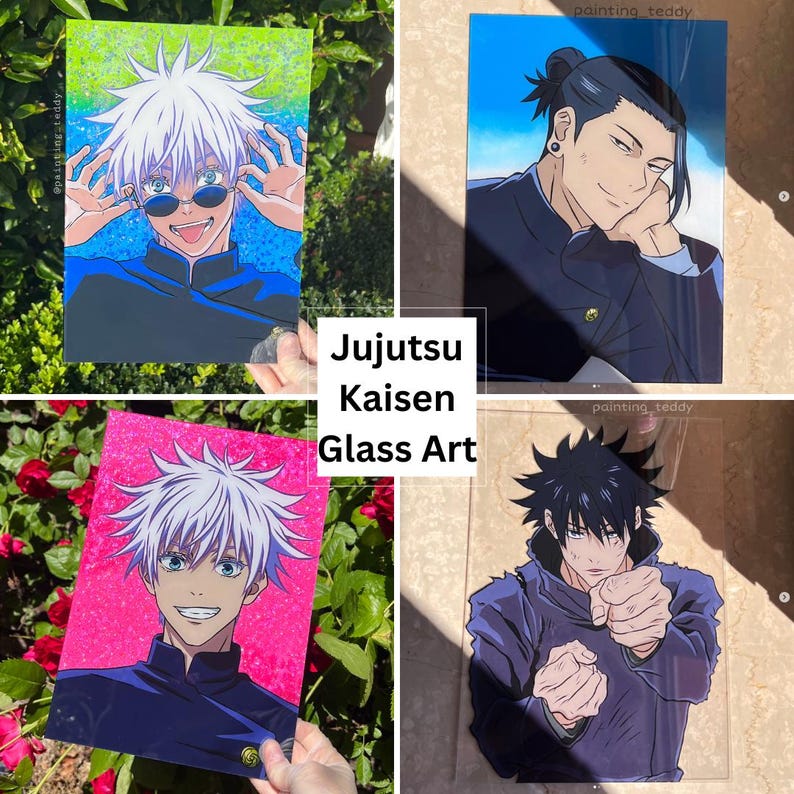 Jujutsu Kaisen Suguru Geto, Satoru Gojo, Megumi Fushiguro Glass ...