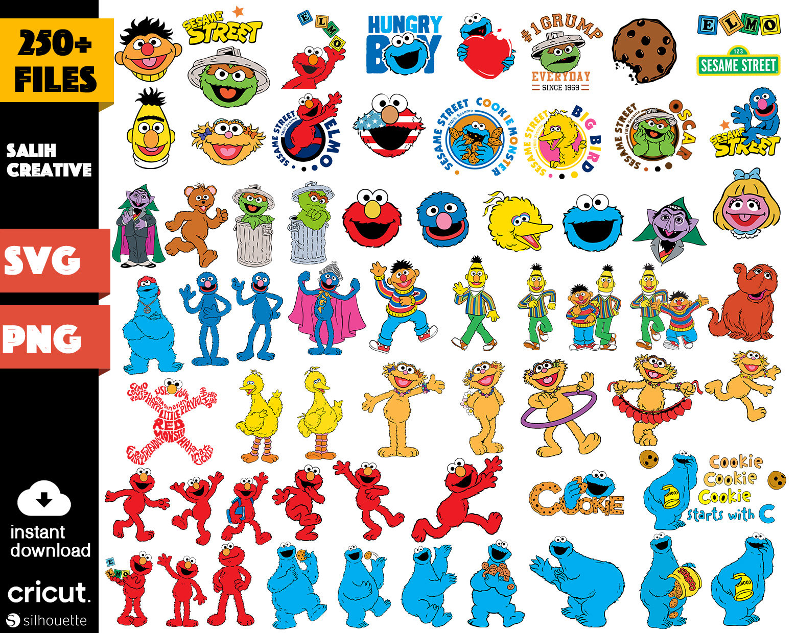 Sesame Street Group Clipart