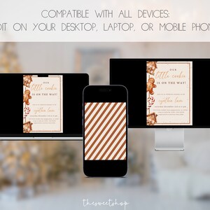 Gingerbread Baby Shower Bundle: Winter Cookie Theme (editable Templates ...