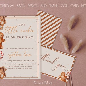 Gingerbread Baby Shower Bundle: Winter Cookie Theme (editable Templates ...