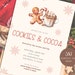 Cookies and Cocoa Party Invite, Christmas Party Evite, Winter Girl ...