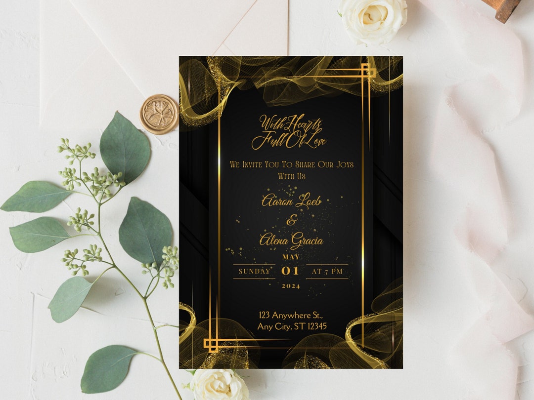 Marriage Ceremony Invite Card, Wedding Ceremony Invitation, Modern ...