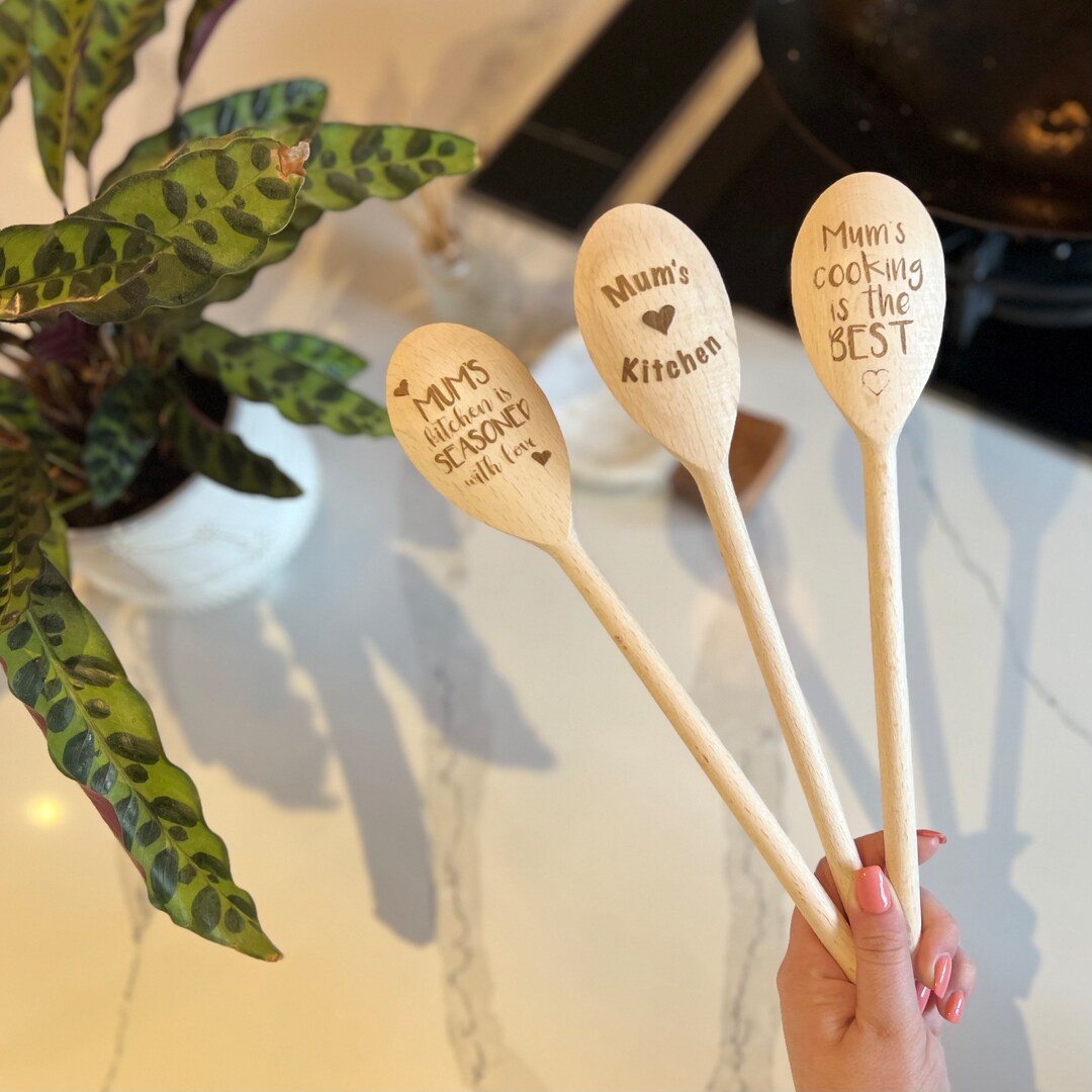 Engraved Wooden Spoons, Mothers’s Day, Mum’s Kitchen - Etsy UK