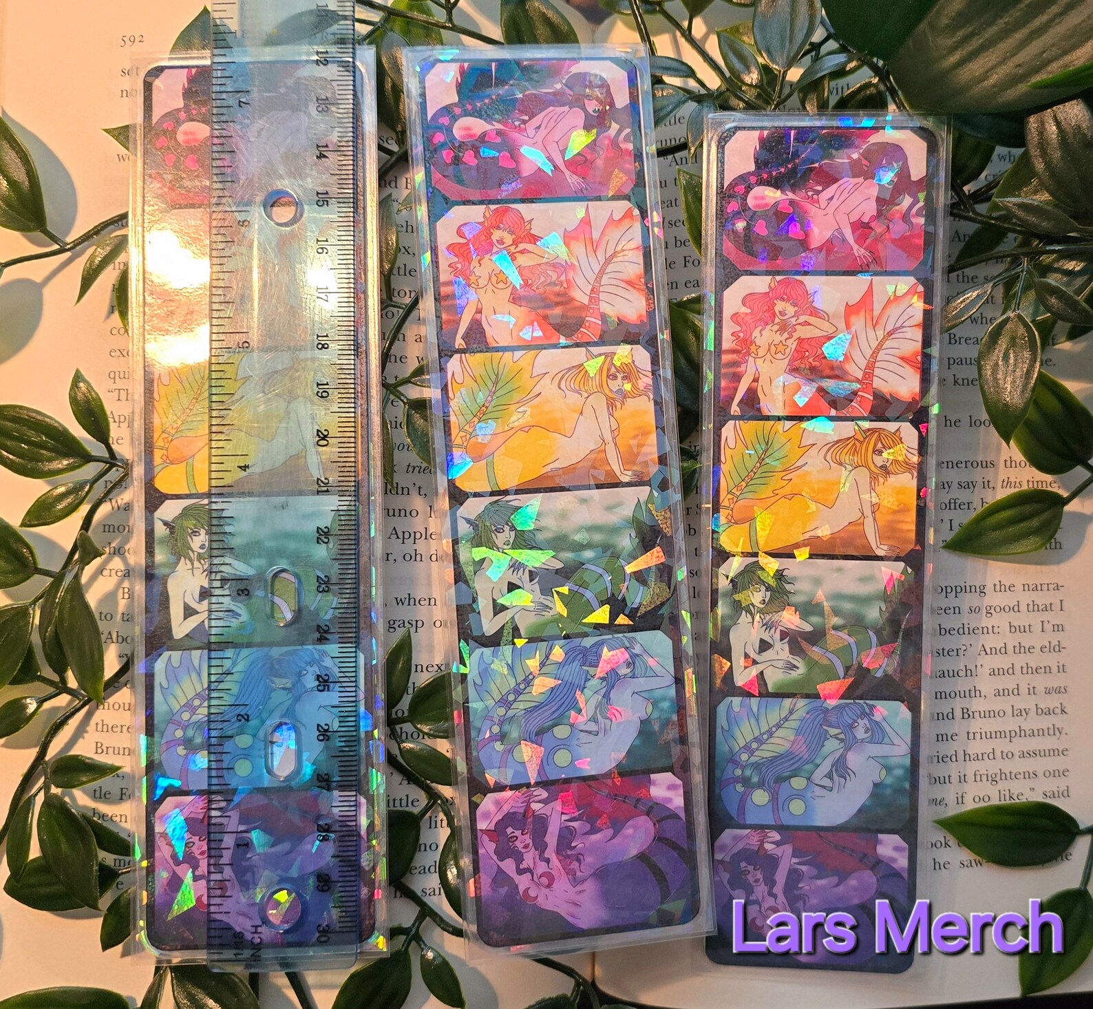 Rainbow Mermaid Bookmark: Holographic Pride Month Kawaii Anime - Etsy