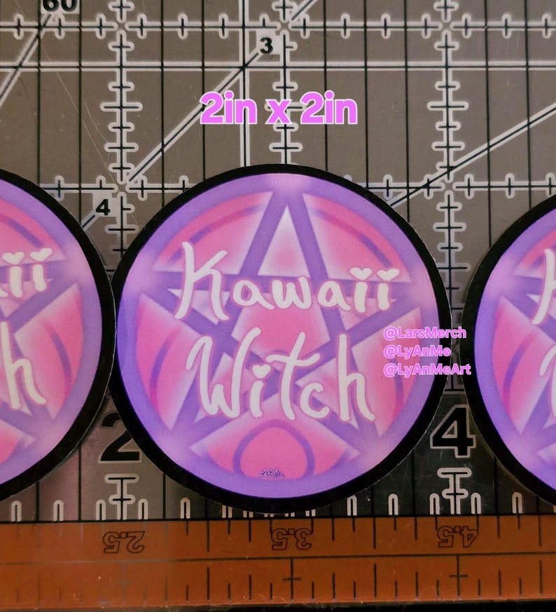 Kawaii Witch Sticker, Magical Girl, Witchcraft Decal - Etsy