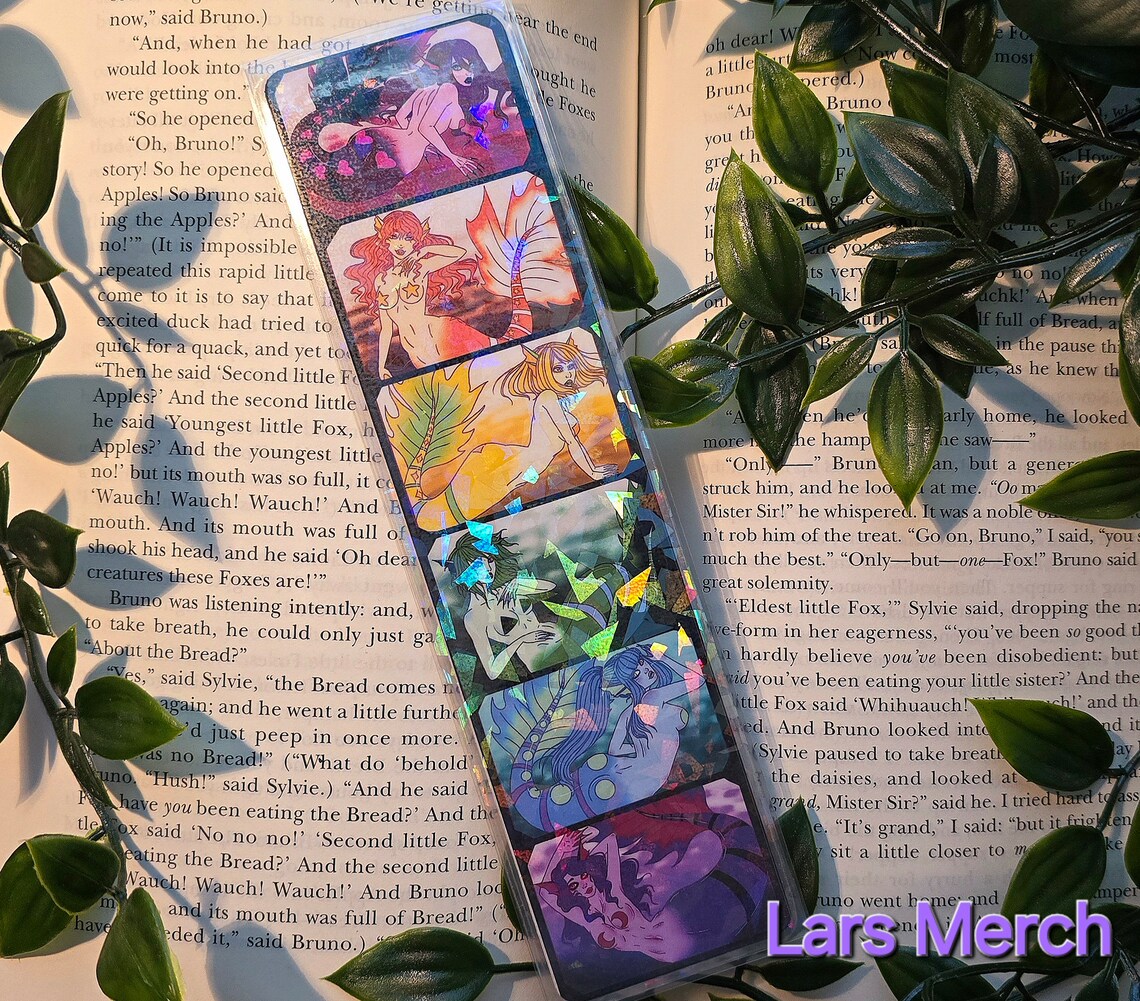 Rainbow Mermaid Bookmark: Holographic Pride Month Kawaii Anime - Etsy