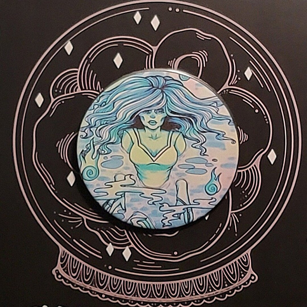 Creepy Ghost Girl From Beyond Anime Horror Button for Jacket - Etsy