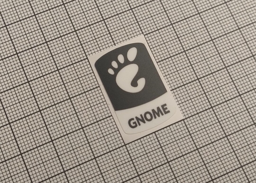 5 X Black and White GNOME Linux Stickers for the Computer Case 18 X 28 ...