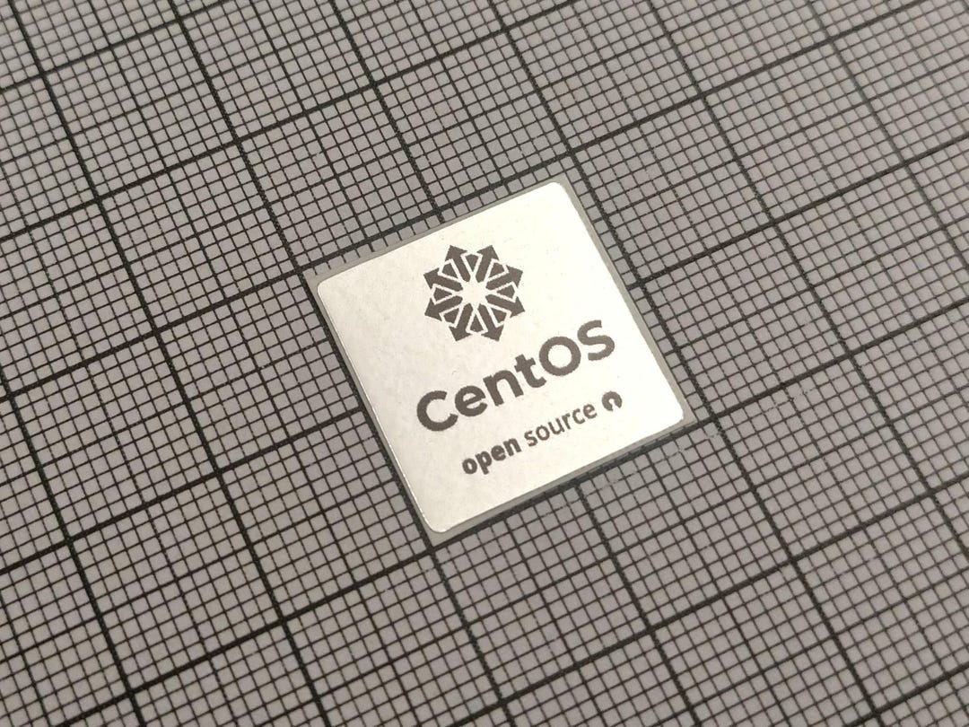 5 X Silver & Black Centos Linux Stickers for the Computer Case - Etsy