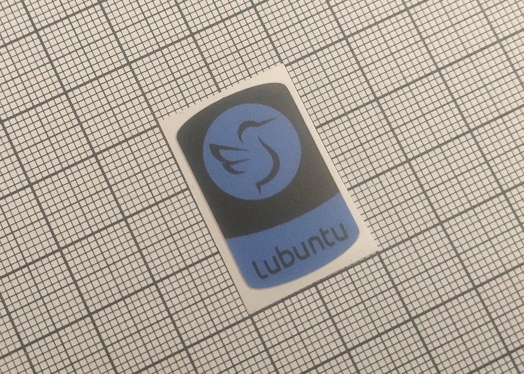 5 X Black and Blue Lubuntu Linux Stickers for the Computer Case 18 X 28 ...