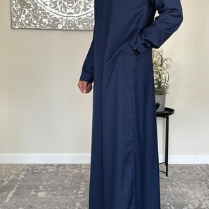Men’s Navy Blue Omani Thobe Jubbah - Etsy UK