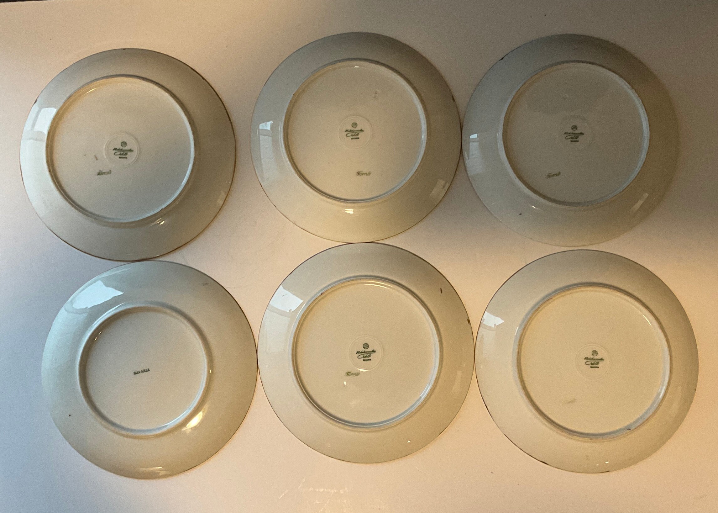 Hutschenreuther Selb Bavaria Gold Trim China Plates, 3 Salad and 6 ...
