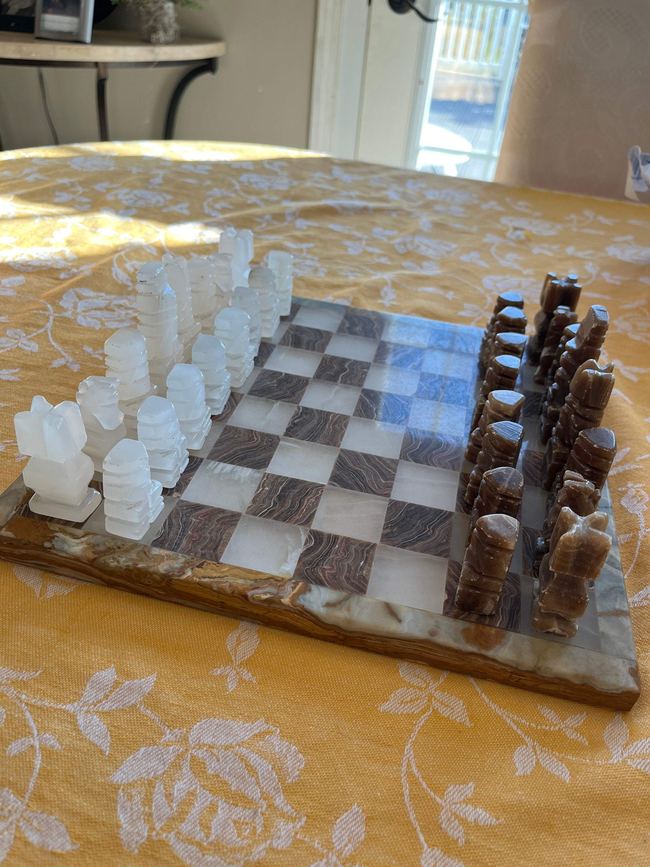 Aztec Marble Chess Set