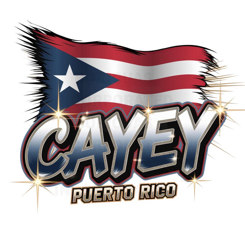 Cayey Puerto Rico Bling Flag Design - Etsy