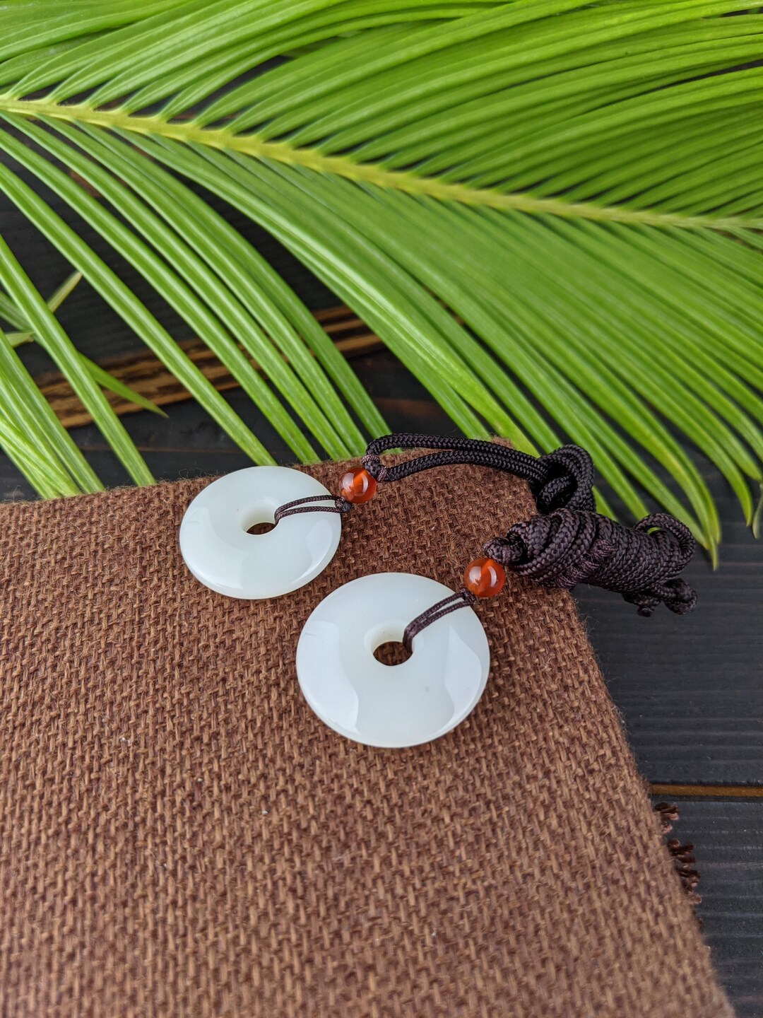Nephrite Jade Donut Keychain, Gemstone Bag Charm, Minimalist Jewelry - Etsy
