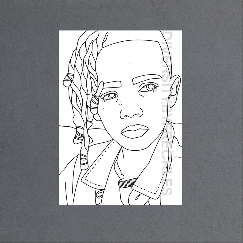 Black Boys Coloring Pages Printable PDF A4 Inclusive Coloring - Etsy