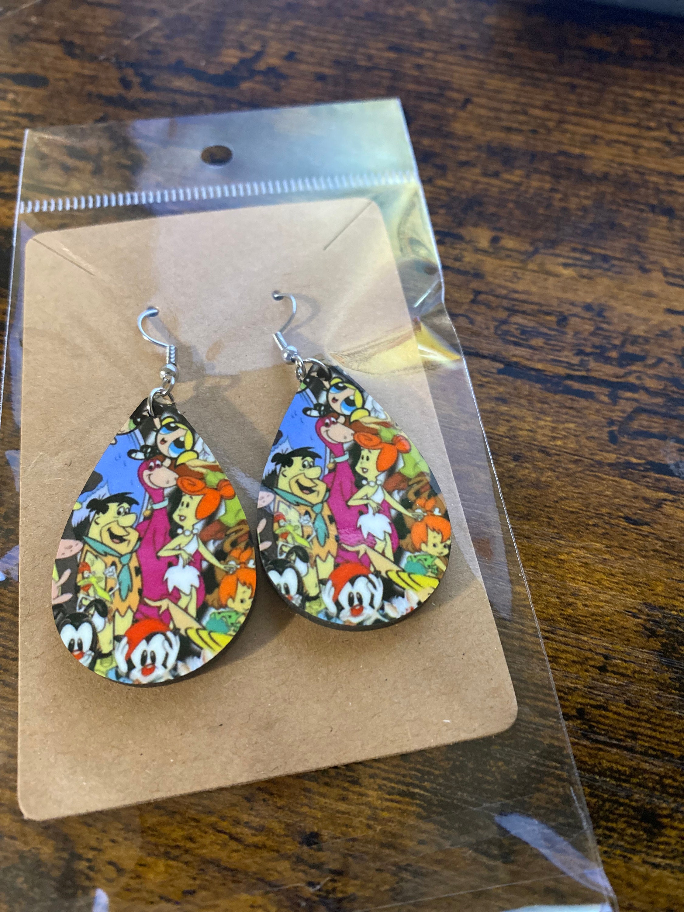 Cartoon Characters Teardrop Earrings - Etsy