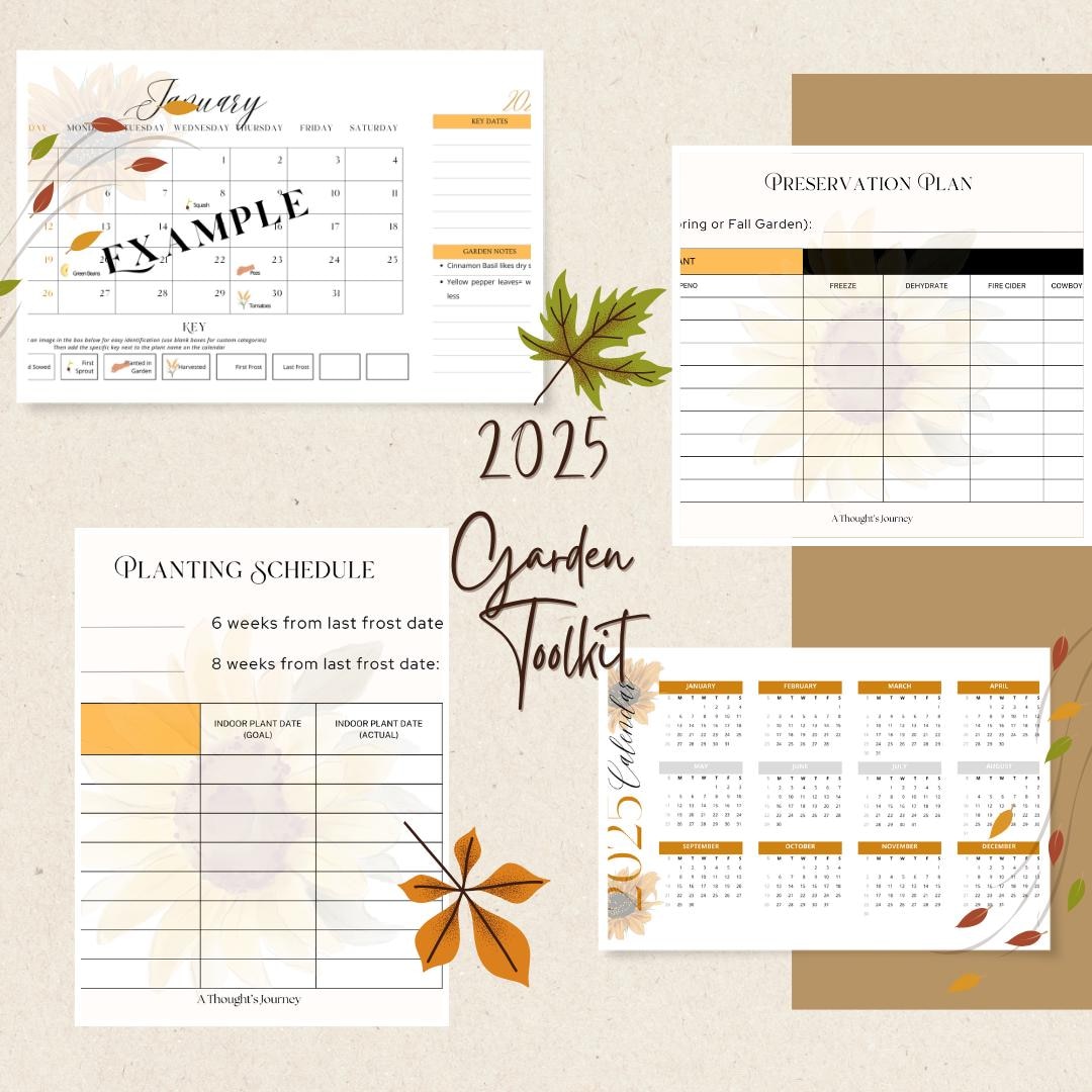 2025 Garden Toolkit (calendar, Planting Schedule, and Preservation Plan ...