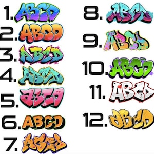 Custom Holographic Graffiti Decals, Label, Laptop Decal, Personalized ...