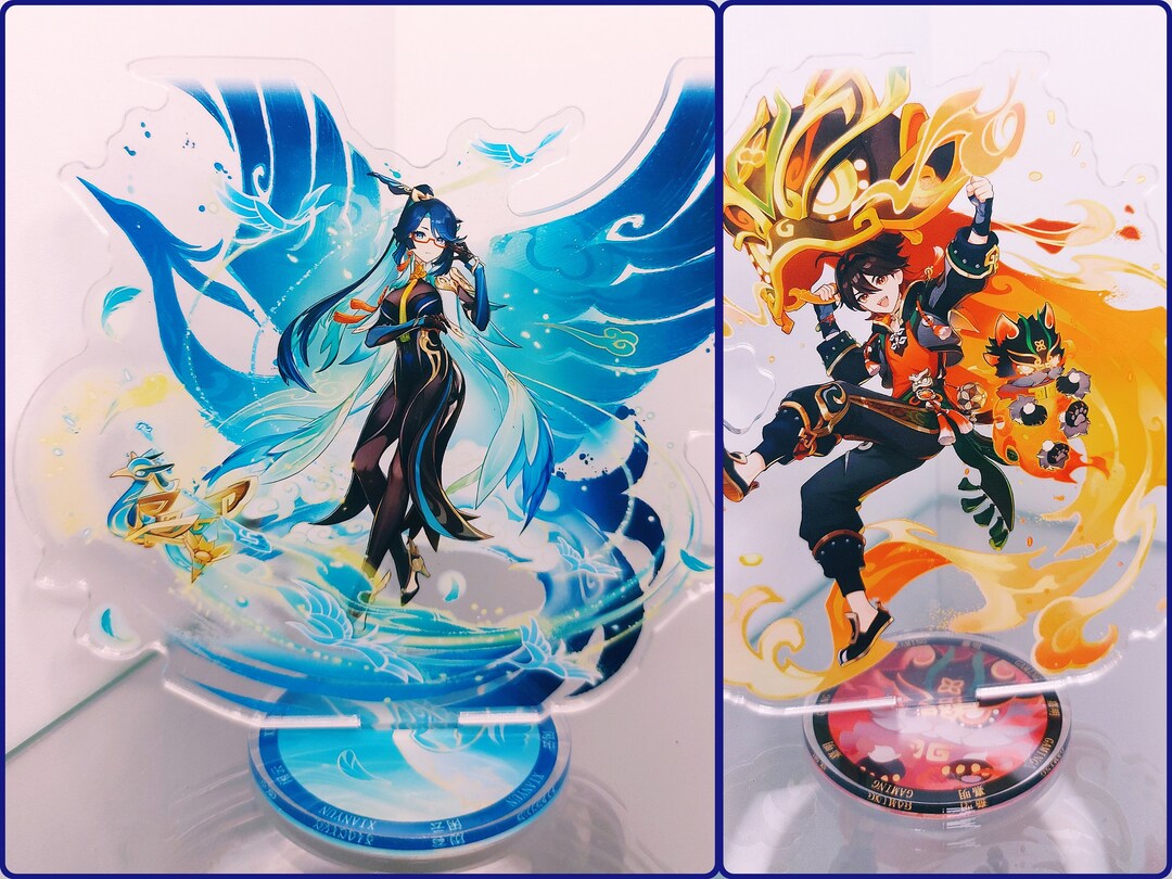 Xianyun and Gaming 4.4 Genshin Impact Figure , Acrylic Anime Character ...