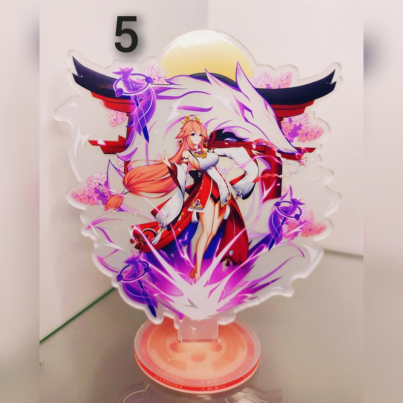 Yae Miko Genshin Impact Acrylic Stand Anime Figure Decorations - Etsy